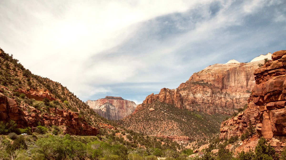 Famous Landmarks in Zion National Park. Attractions, Monuments, Sightseeing